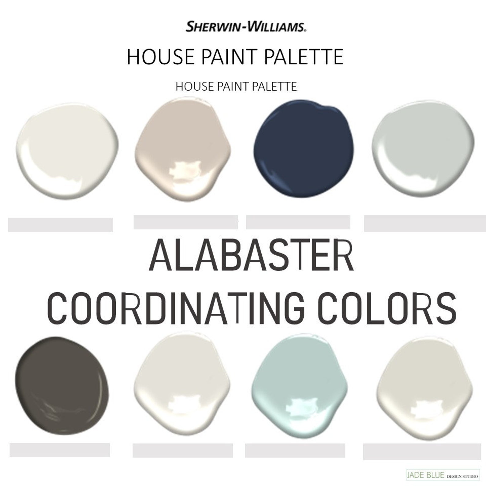 ALABASTER Coordinating Colors Modern Interior Home Pre-packed Paint ...