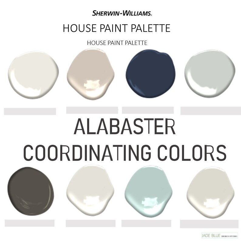 ALABASTER Coordinating Colors Modern Interior Home Pre-packed - Etsy
