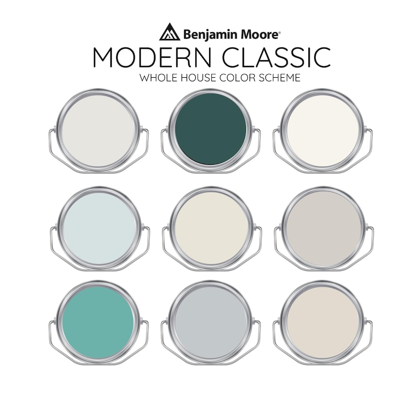 MODERN CLASSIC Benjamin Moore Interior Paint Palette -prepacked Paint ...