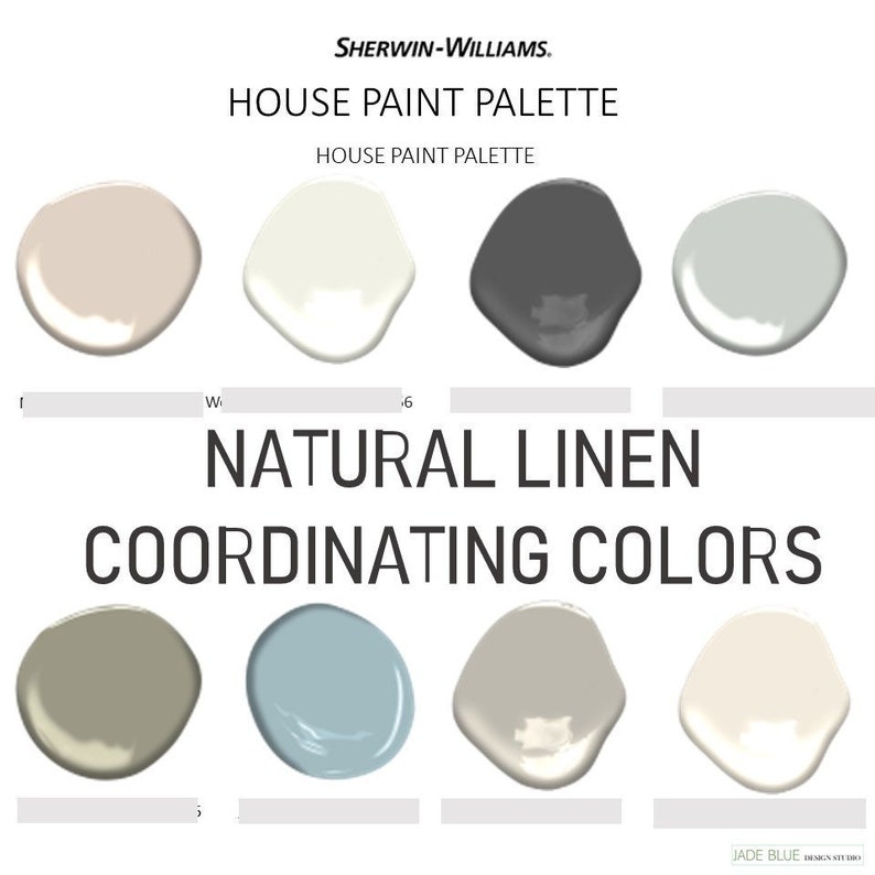 NATURAL LINEN Coordinating Colors Modern Interior Home - Etsy