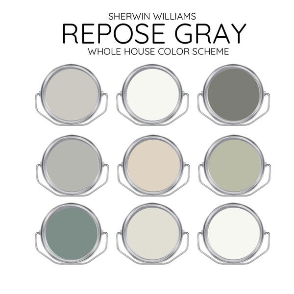 Repose Gray Paint Palette - Etsy