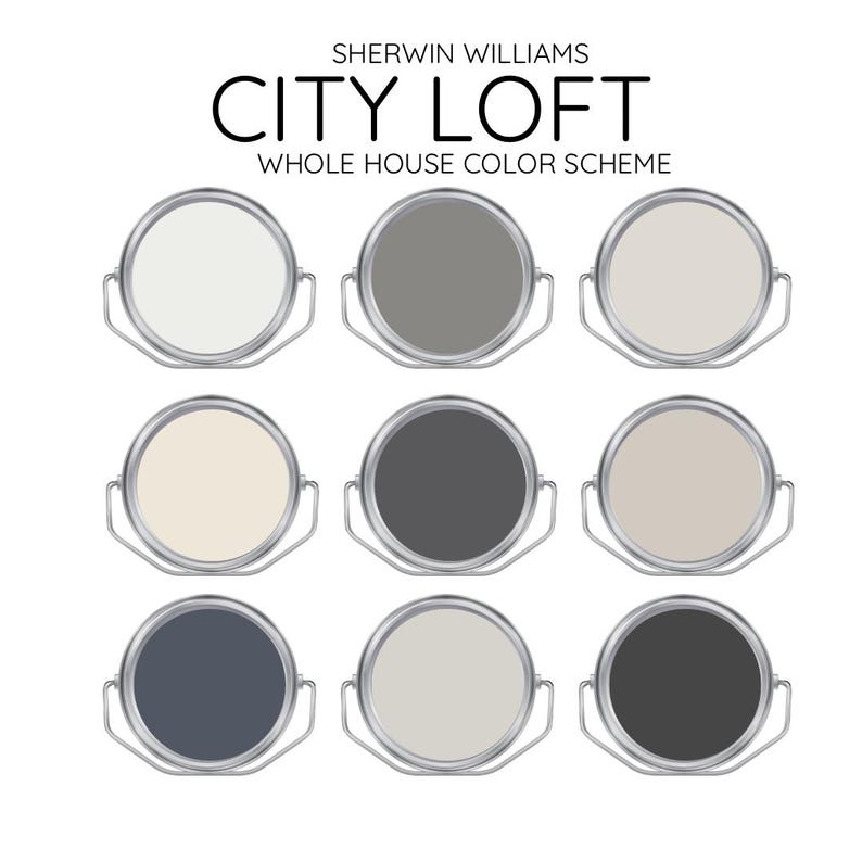 CITY LOFT Coordinating Colors Modern Interior Home- Pre-packed Paint ...