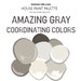 AMAZING GRAY Coordinating Colors Modern Interior Home Pre-packed Paint ...