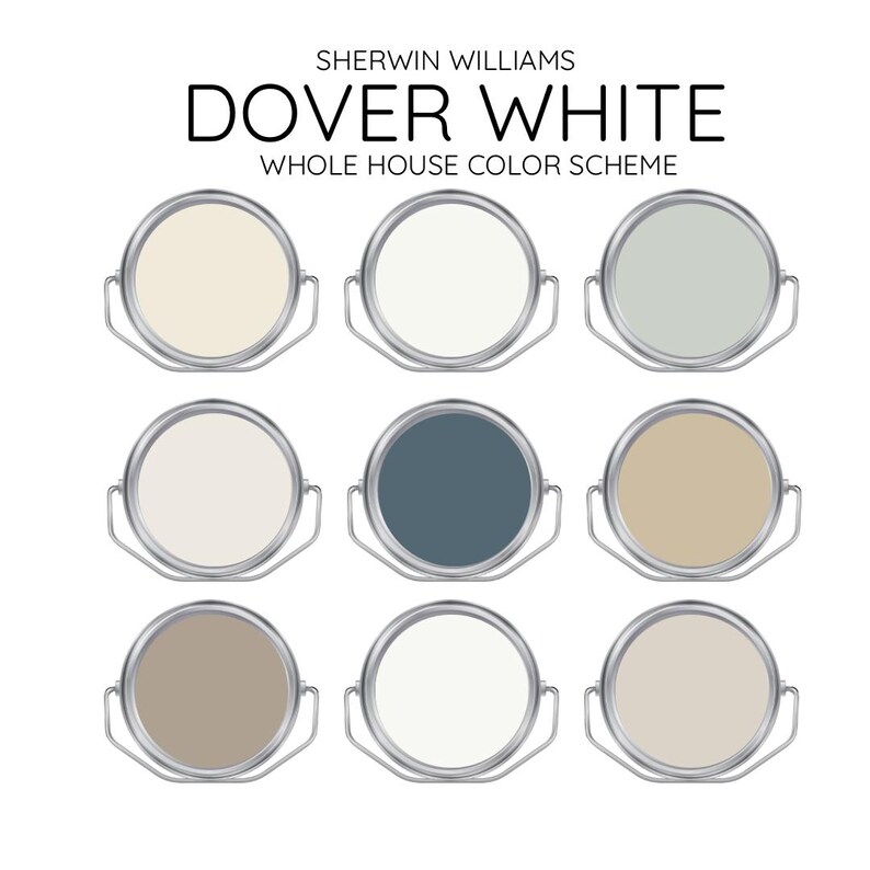 DOVER WHITE Coordinating Colors Modern Interior Home- Pre-packed Paint ...