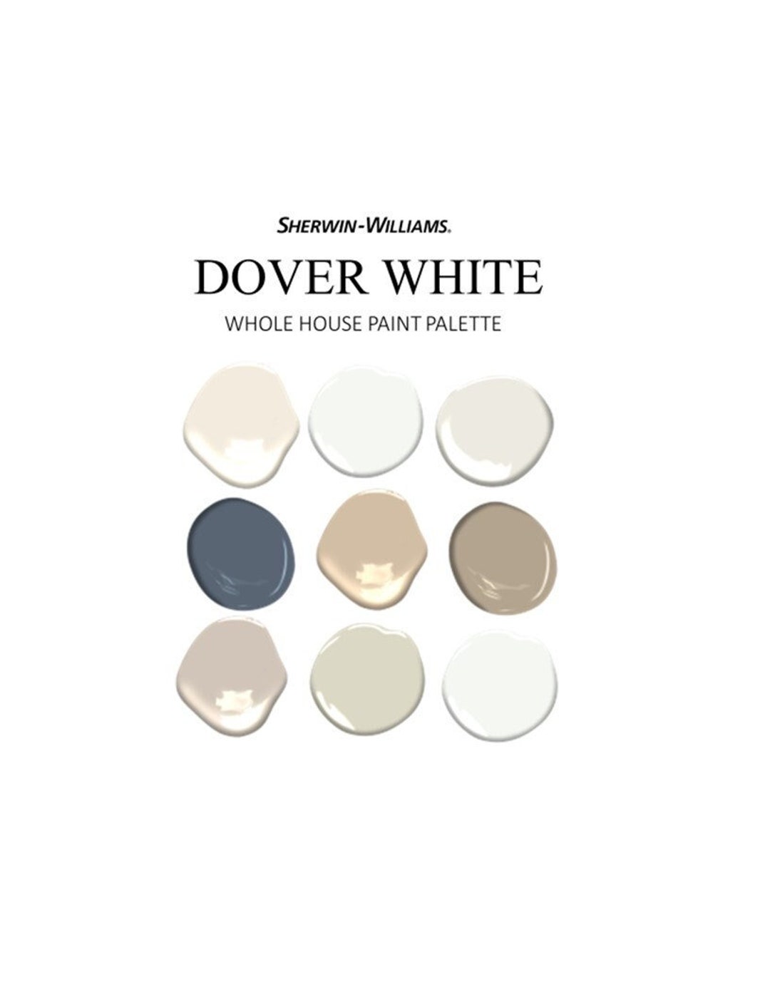 DOVER WHITE Coordinating Colors Modern Interior Home - Etsy