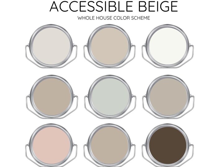 ACCESSIBLE BEIGE Coordinating Colors Modern Interior Home- Pre-packed ...