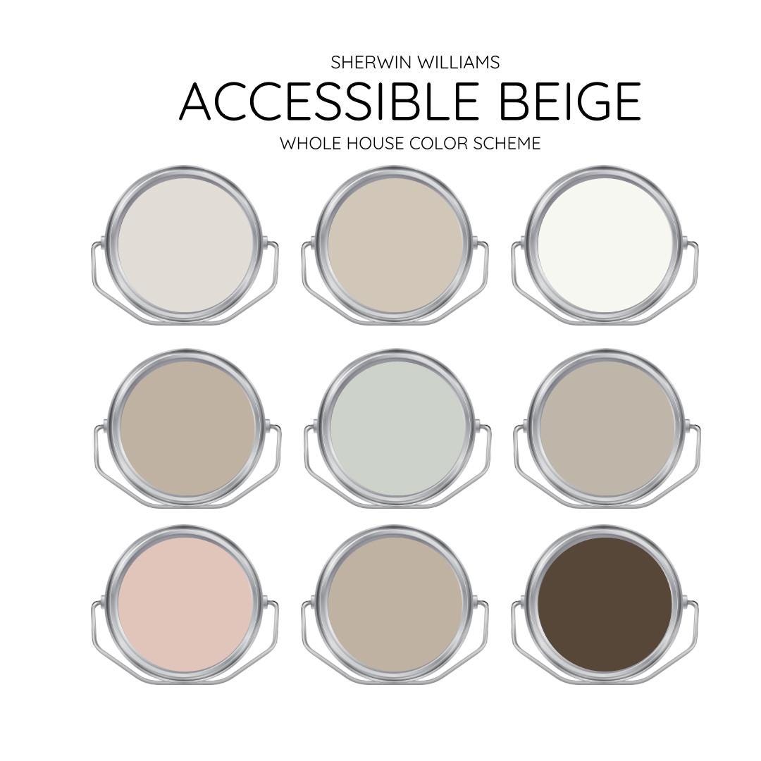 ACCESSIBLE BEIGE Coordinating Colors Modern Interior Home- Pre-packed ...