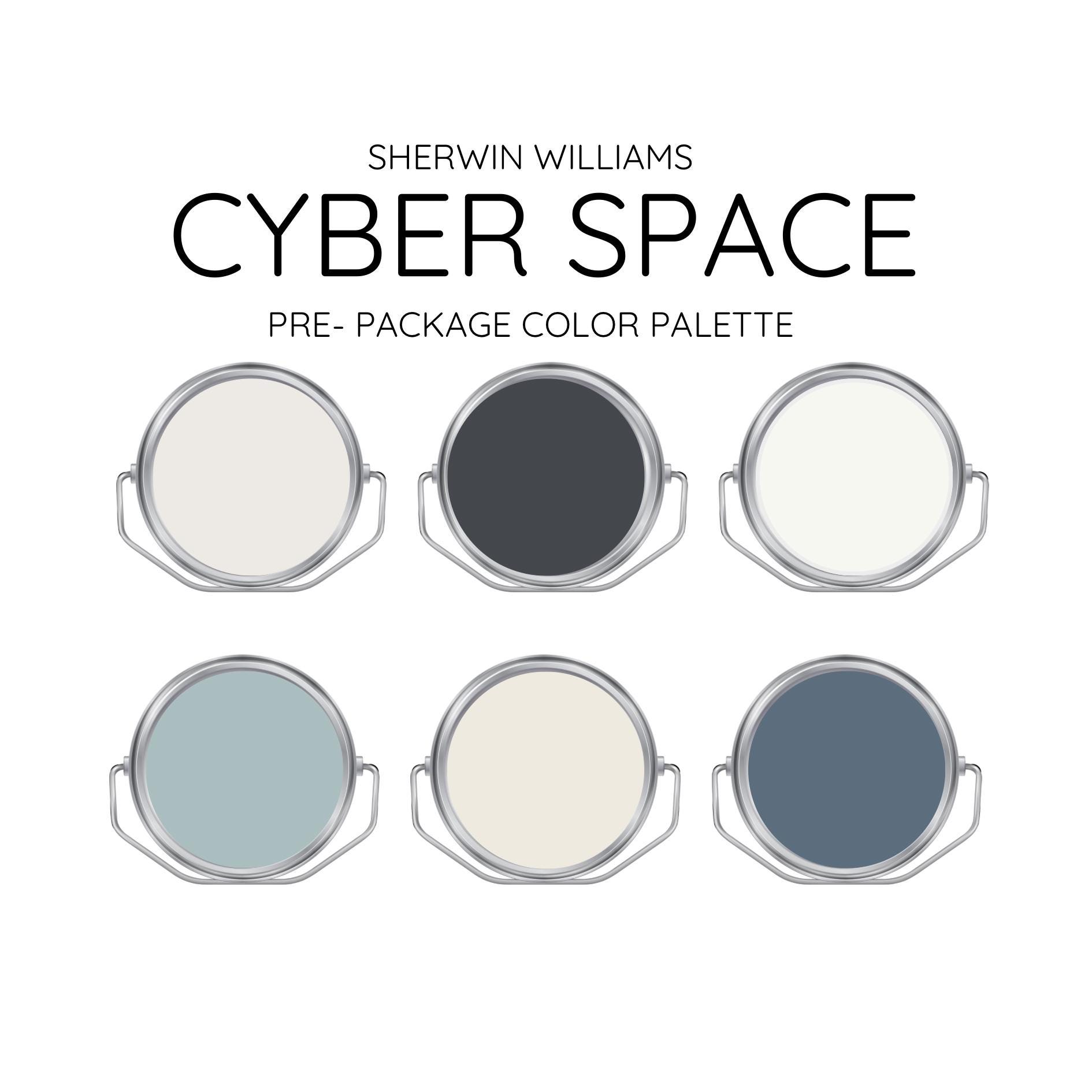 CYBER SPACE Coordinating Colors Modern Interior Home- Pre-packed Paint ...