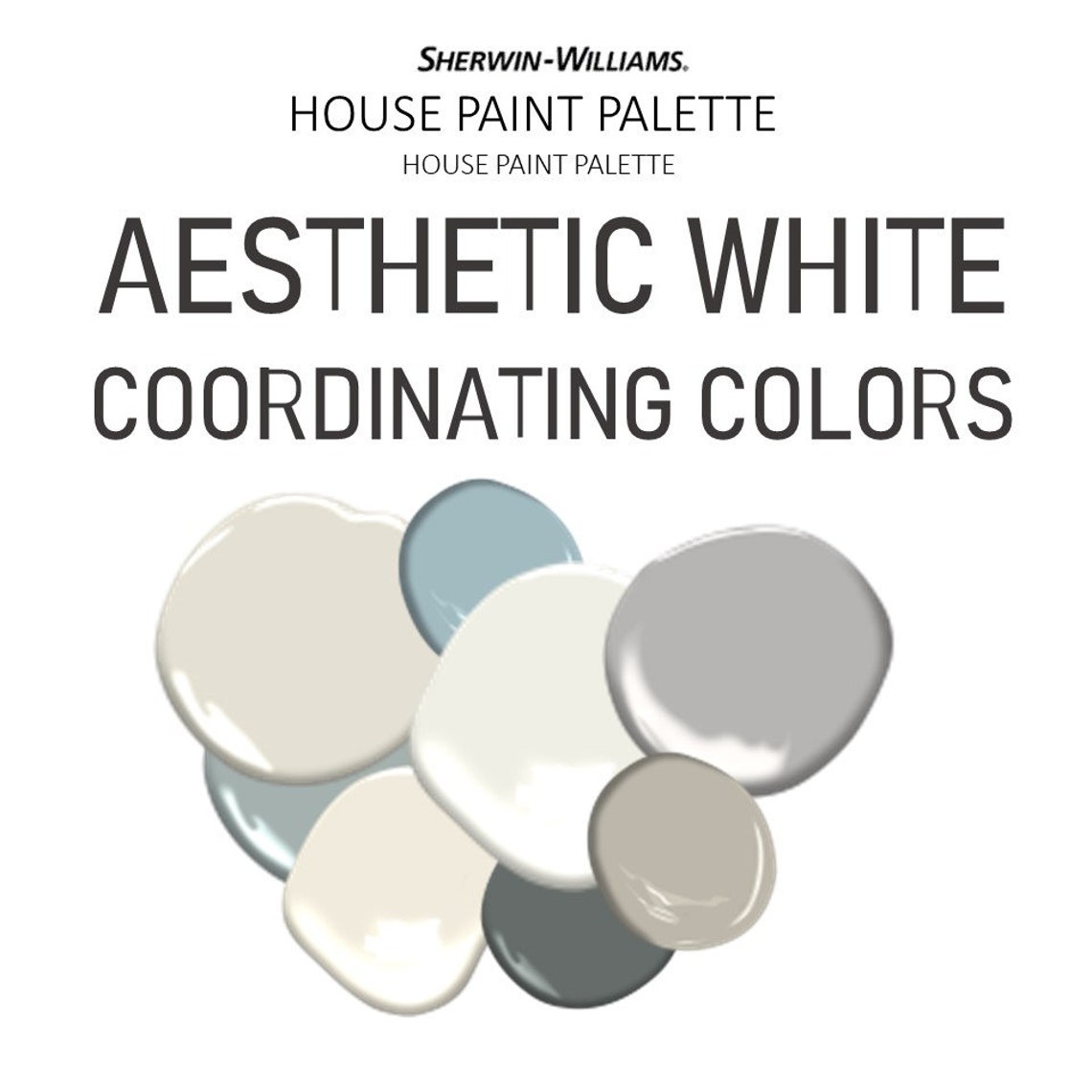 AESTHETIC WHITE Coordinating Colors Modern Interior Home Pre-packed ...