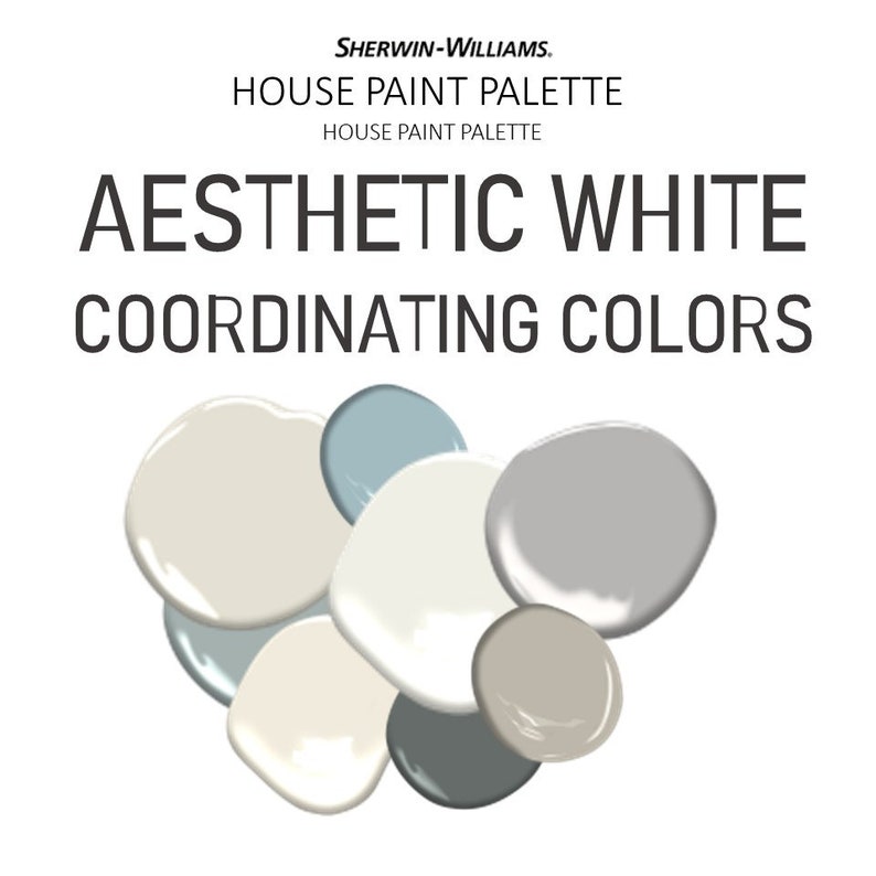 AESTHETIC WHITE Coordinating Colors Modern Interior Home Pre-packed ...