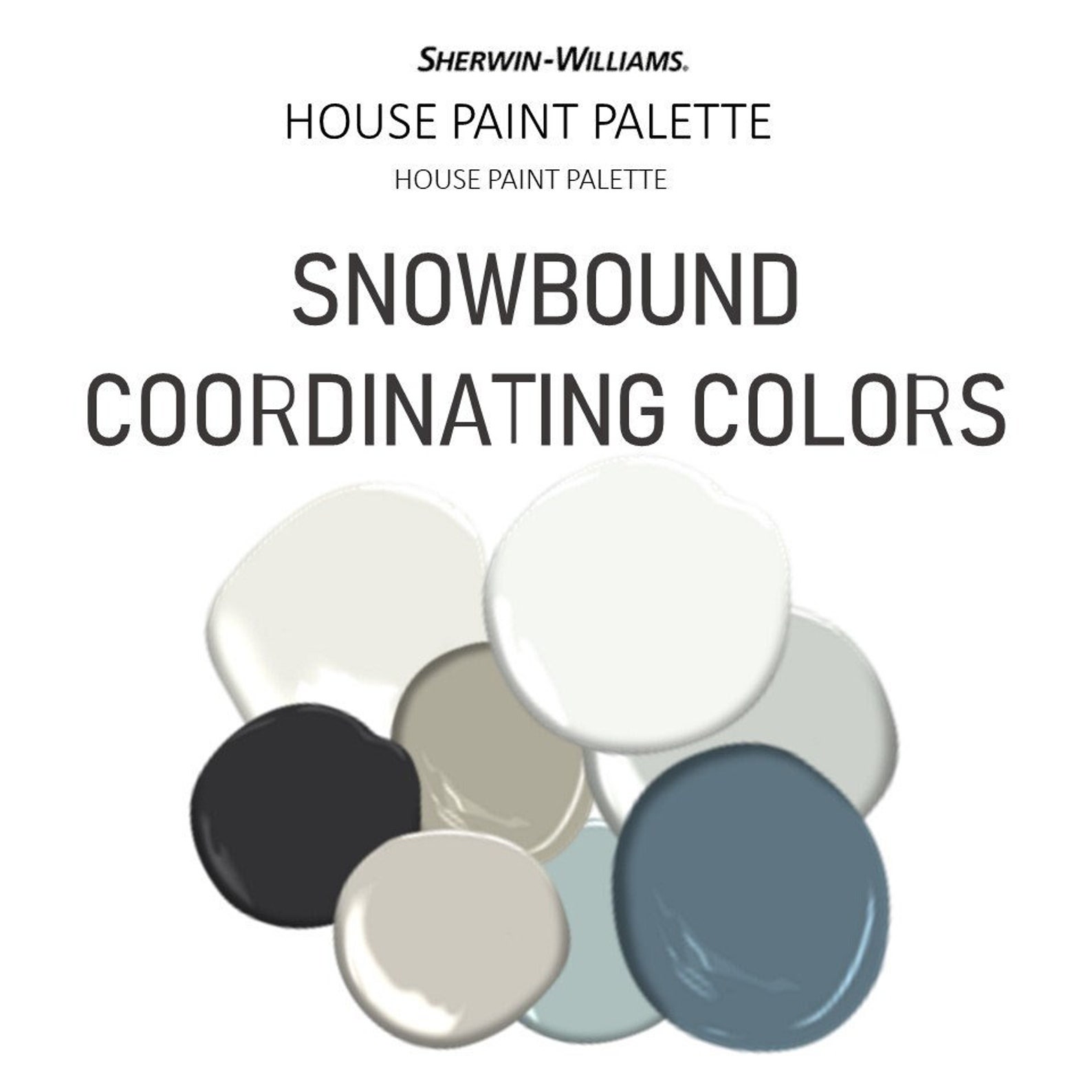 SNOWBOUND Coordinating Colors Modern Interior Home Prepacked Paint ...