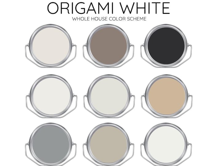 ORIGAMI WHITE Coordinating Colors Modern Interior Home- Pre-packed ...