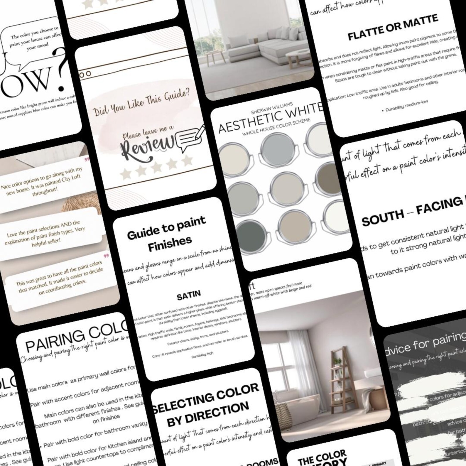 AESTHETIC WHITE Coordinating Colors Modern Interior Home- Pre-packed ...