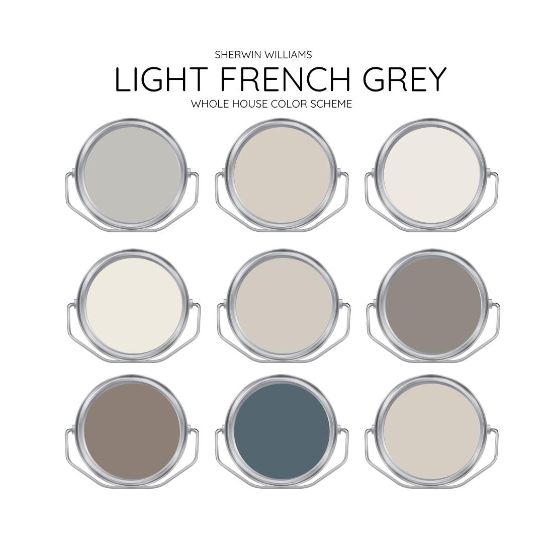 LIGHT FRENCH GRAY Coordinating Colors Modern Interior Home- Pre-packed ...