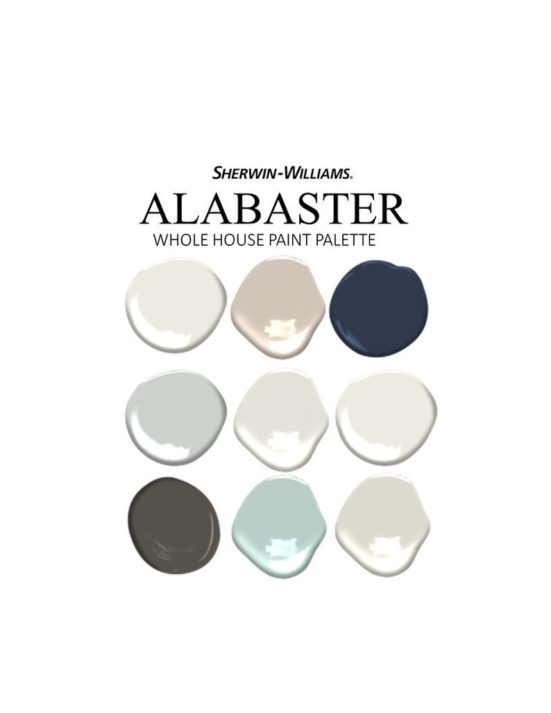 ALABASTER Coordinating Colors Modern Interior Home Pre-packed - Etsy
