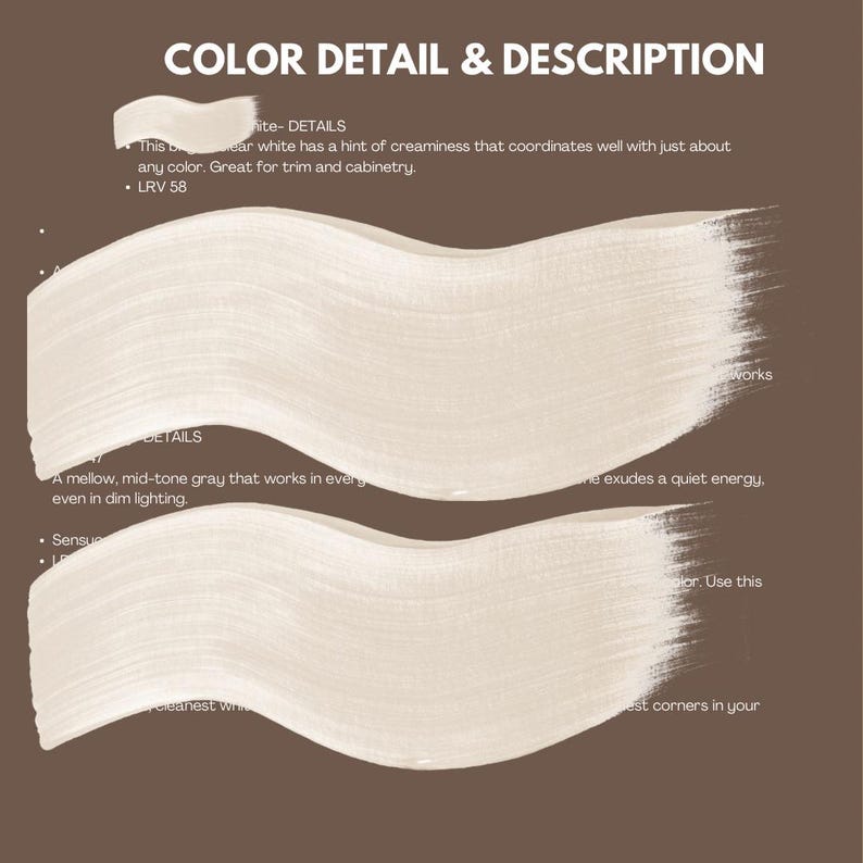 CREAMY Coordinating Colors Modern Interior Home- Pre-packed Paint ...