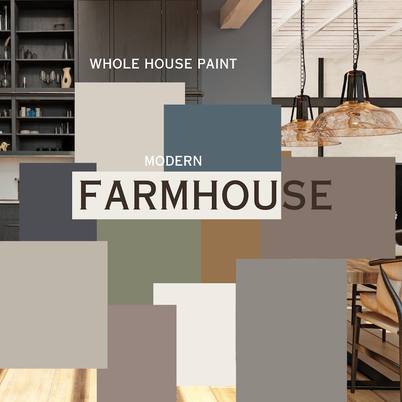 RUSTIC FARMHOUSE Sherwin Williams Interior Paint Palette -prepacked ...