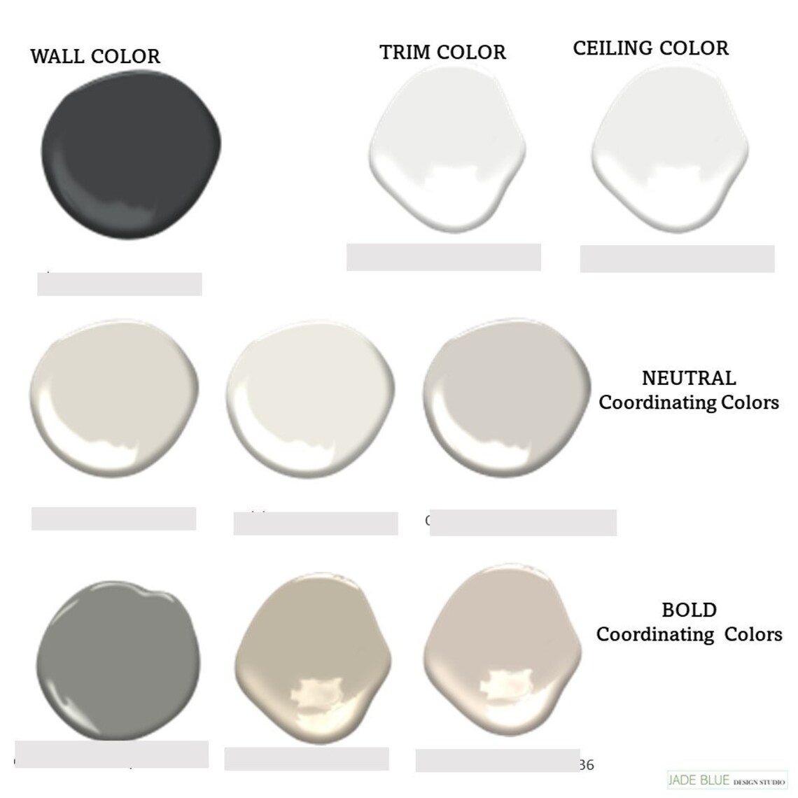 IRON ORE Coordinating Colors Modern Interior Home Pre-packed Paint ...
