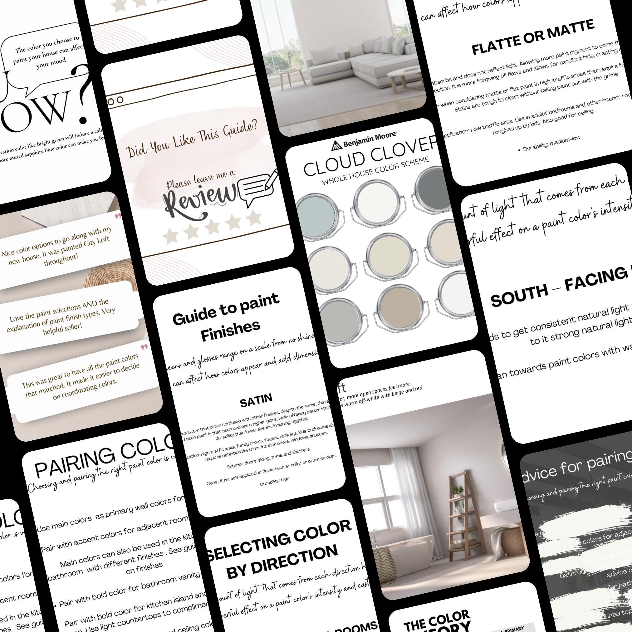 CLOUD CLOVER Benjamin Moore Interior Paint Palette -prepacked Paint ...