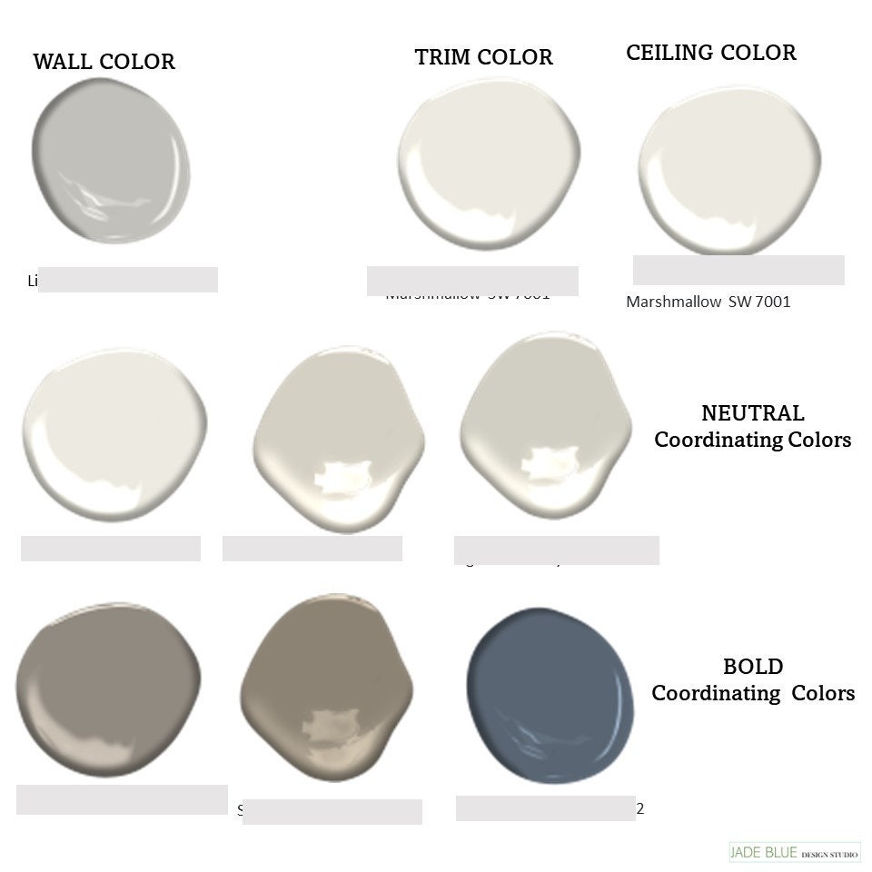 LIGHT FRENCH GRAY Coordinating Colors Modern Interior Home Pre-packed ...