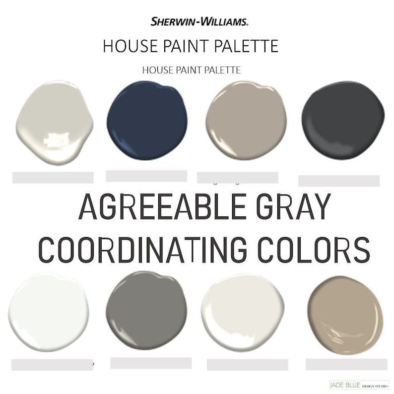 AGREEABLE GRAY Coordinating Colors Interior Paint Palette - Etsy