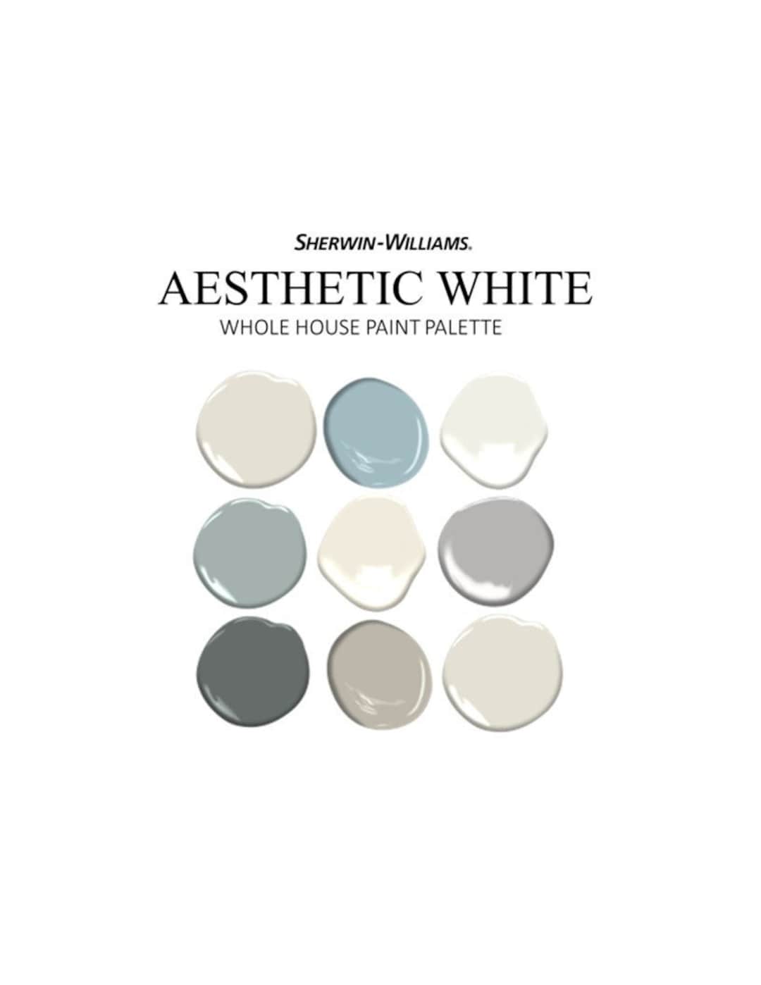 AESTHETIC WHITE Coordinating Colors Modern Interior Home Pre-packed ...