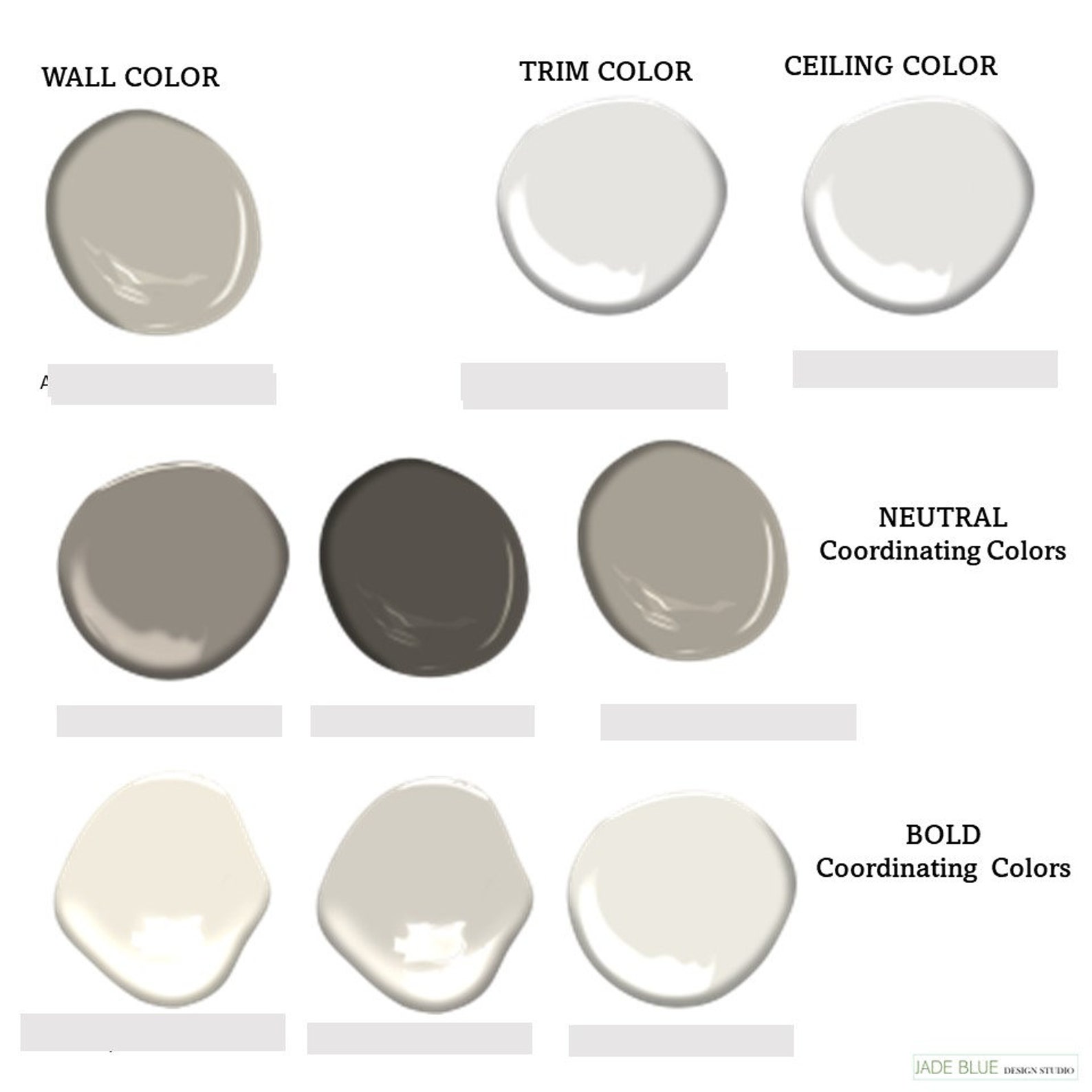 AMAZING GRAY Coordinating Colors Modern Interior Home Pre-packed Paint ...