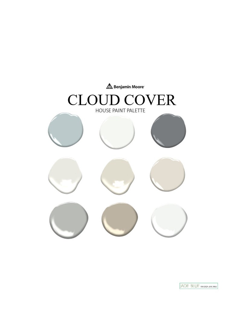 CLOUD COVER Benjamin Moore Interior Paint Palette Prepacked - Etsy