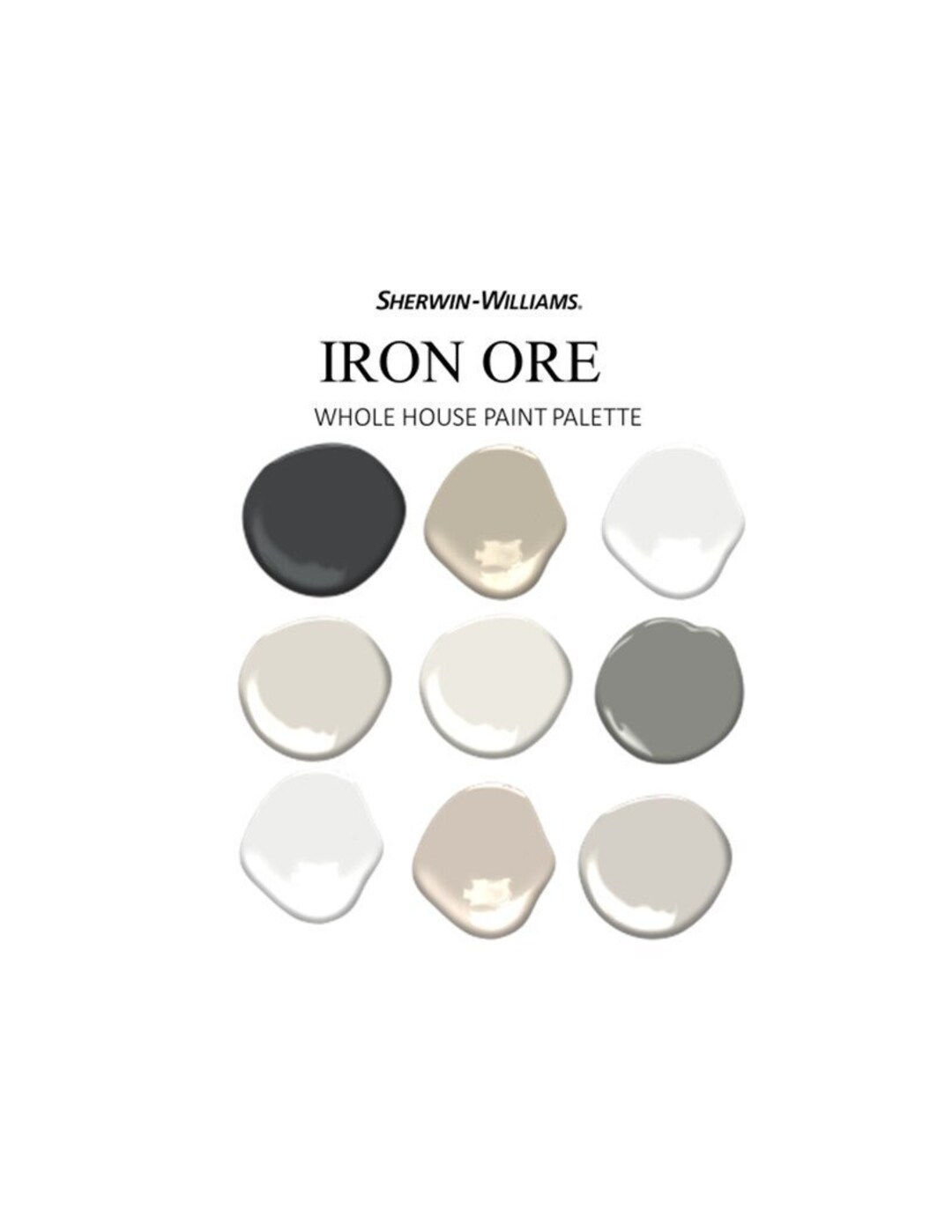 IRON ORE Coordinating Colors Modern Interior Home Pre-packed - Etsy
