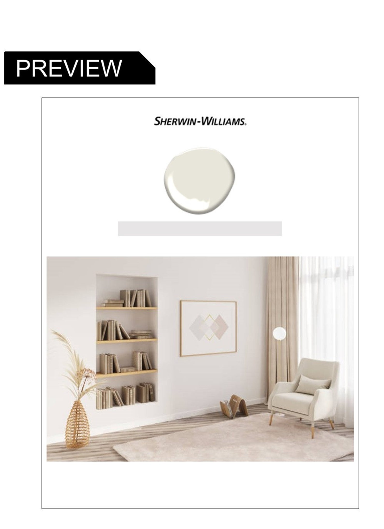 WHITE DUCK Sherwin Williams Interior Paint Palette Prepacked Paint ...