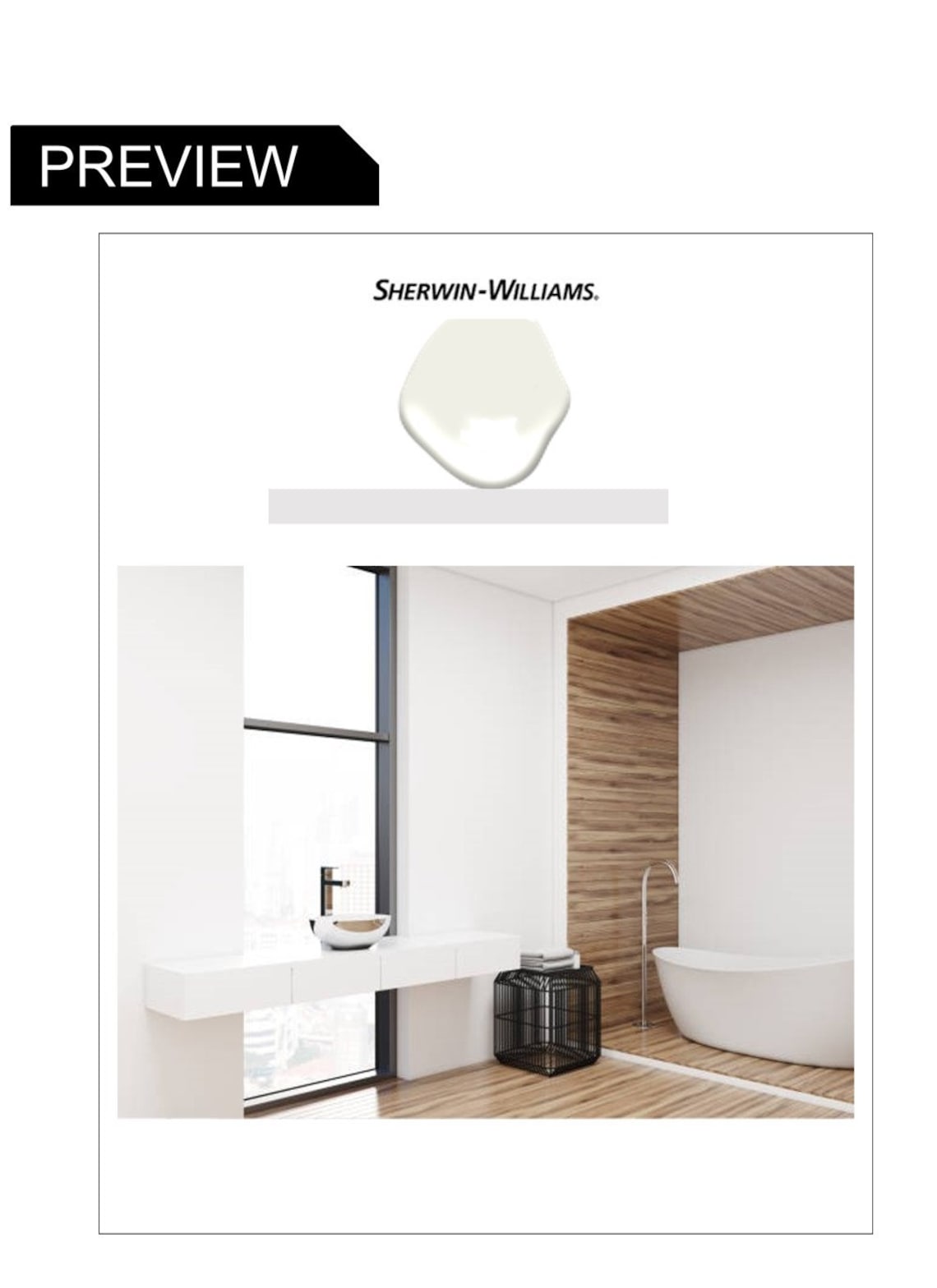 WHITE DUCK Sherwin Williams Interior Paint Palette Prepacked Paint ...