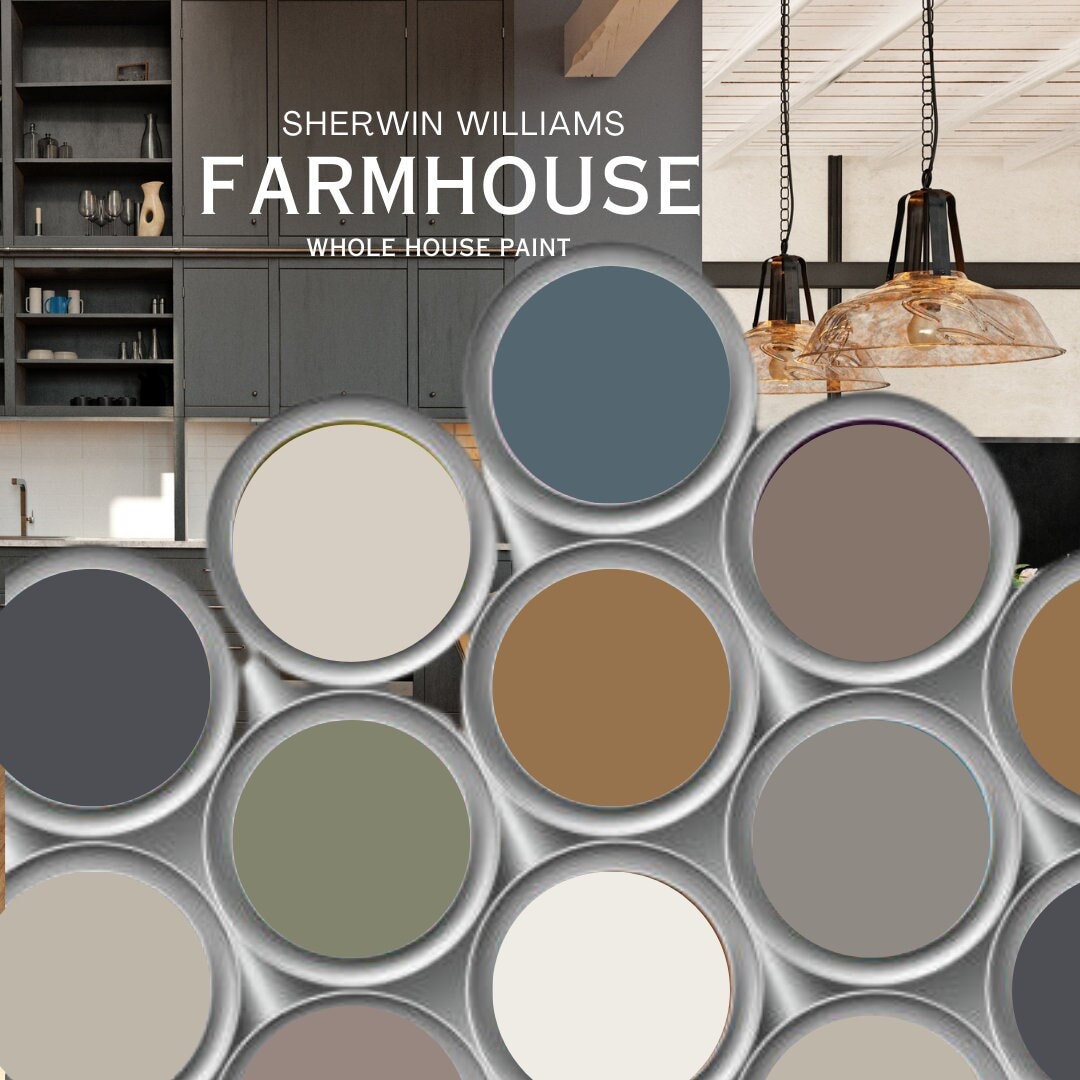 RUSTIC FARMHOUSE Sherwin Williams Interior Paint Palette -prepacked ...