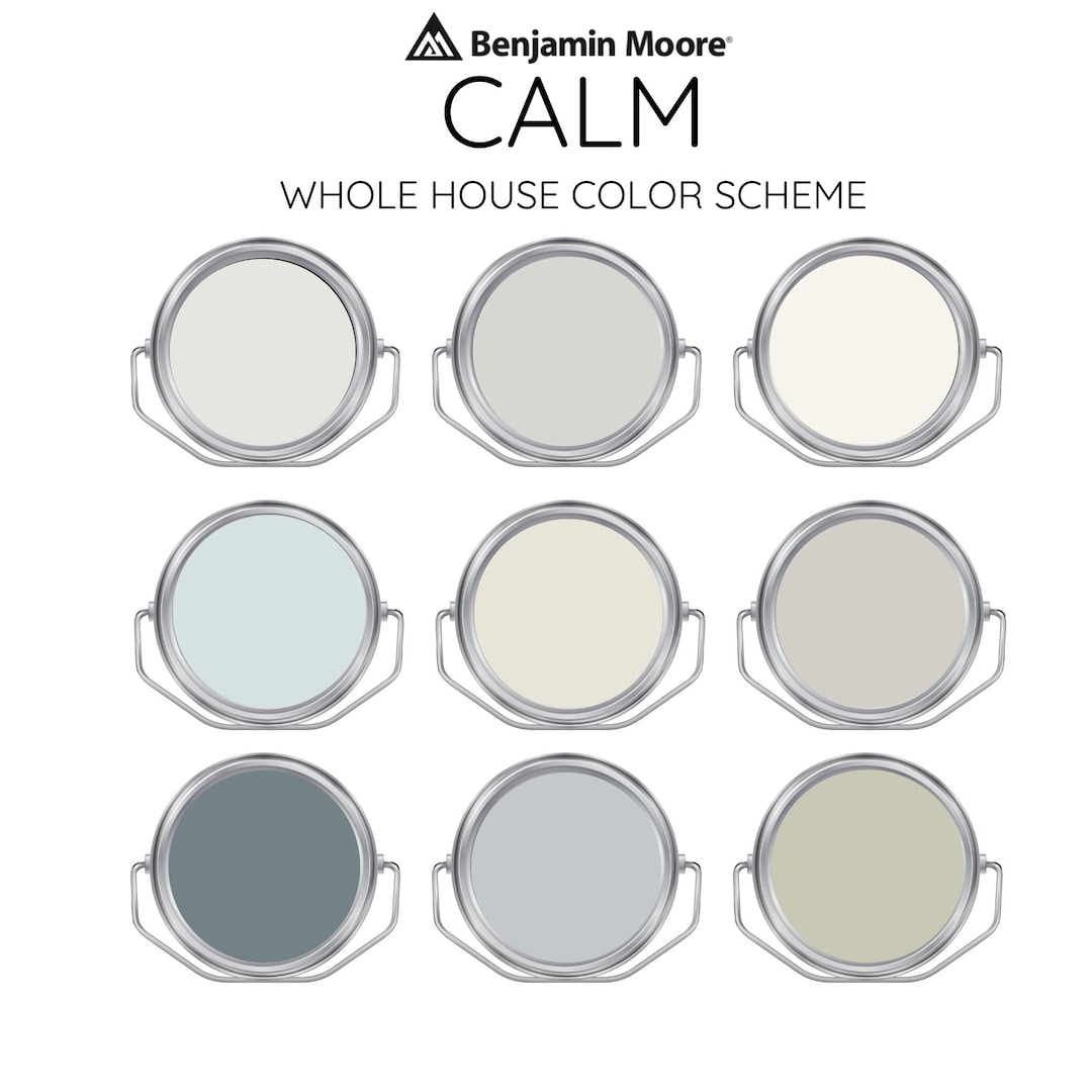 CALM Benjamin Moore Interior Paint Palette -prepacked Paint Palette ...