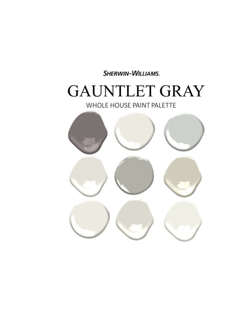 GAUNTLET GRAY Coordinating Colors Modern Interior Home - Etsy