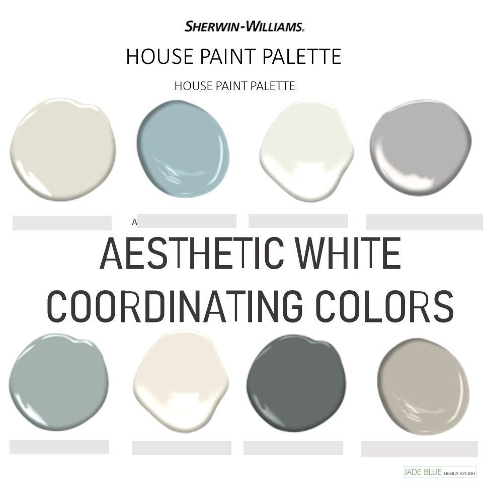AESTHETIC WHITE Coordinating Colors Modern Interior Home Pre-packed ...