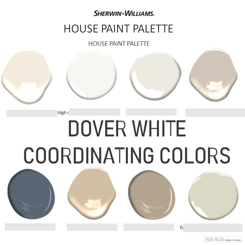 DOVER WHITE Coordinating Colors Modern Interior Home Pre-packed Paint ...