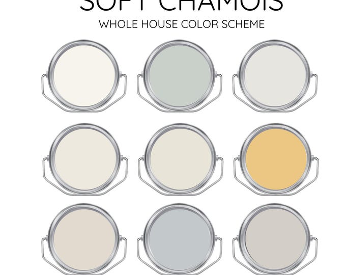 Benjamin Moore SOFT CHAMOIS Color Palette, Modern Color Scheme, Soft ...