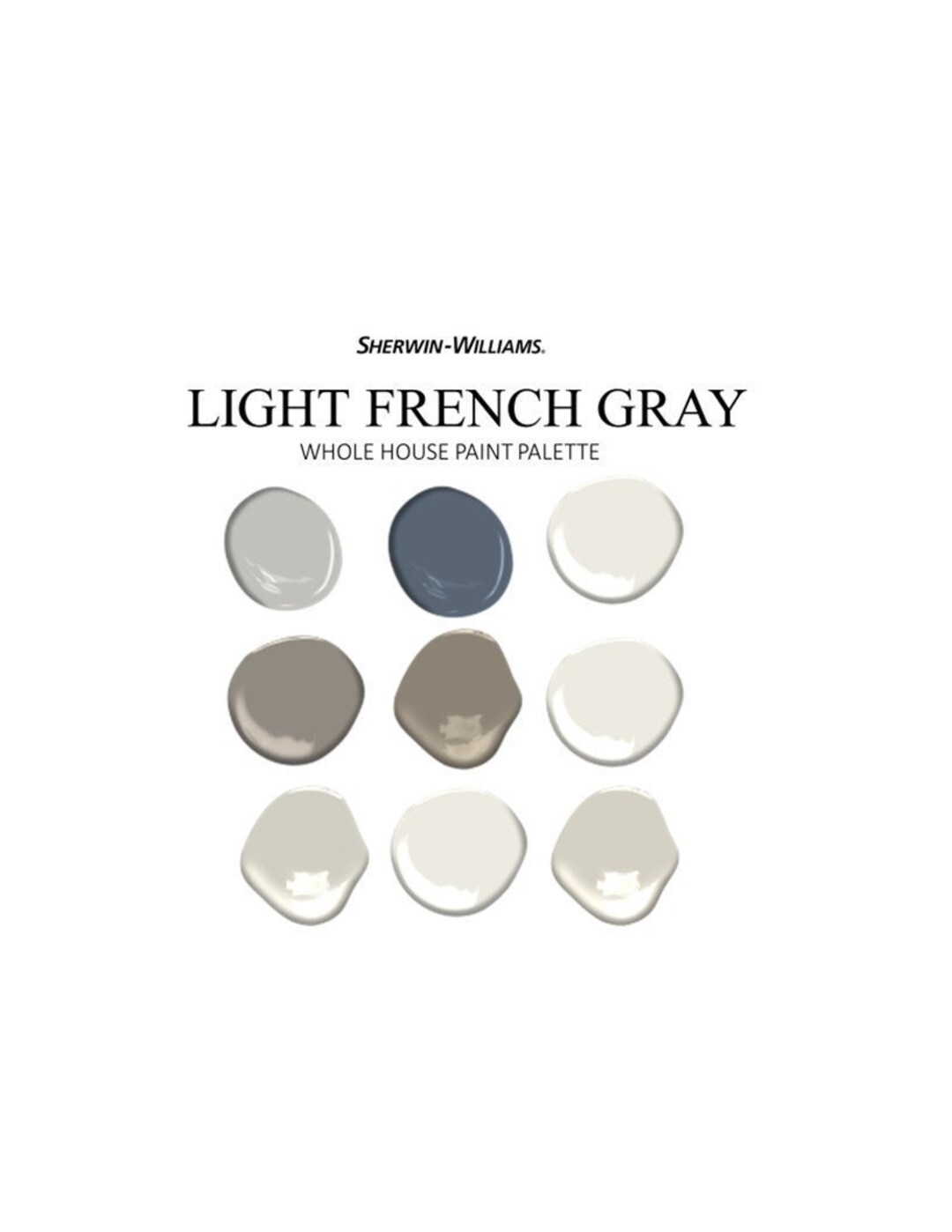 LIGHT FRENCH GRAY Coordinating Colors Modern Interior Home Pre-packed ...