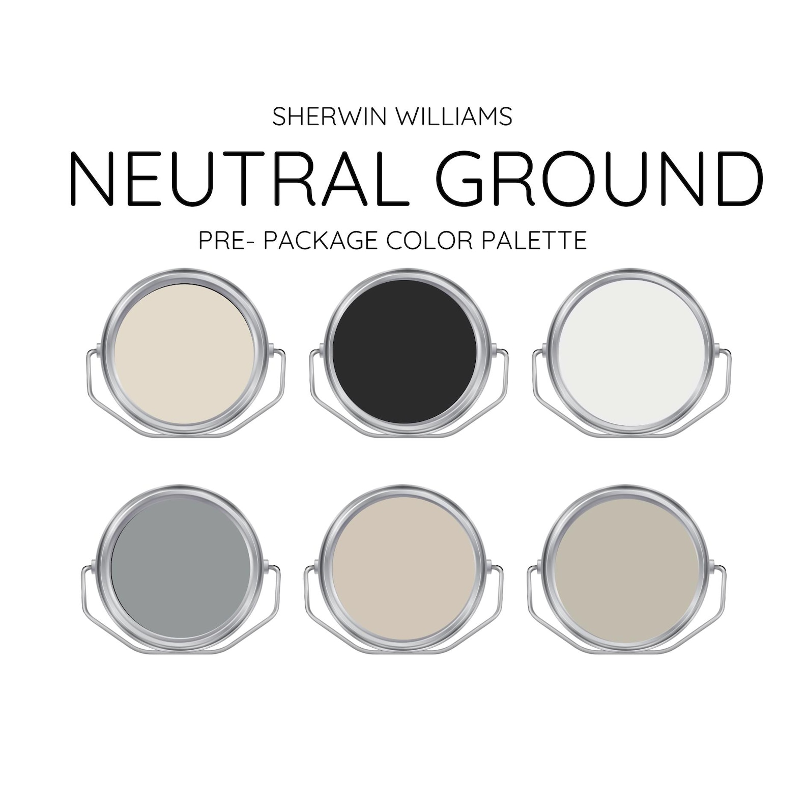 NEUTRAL GROUND Coordinating Colors Modern Interior Home- Pre-packed ...