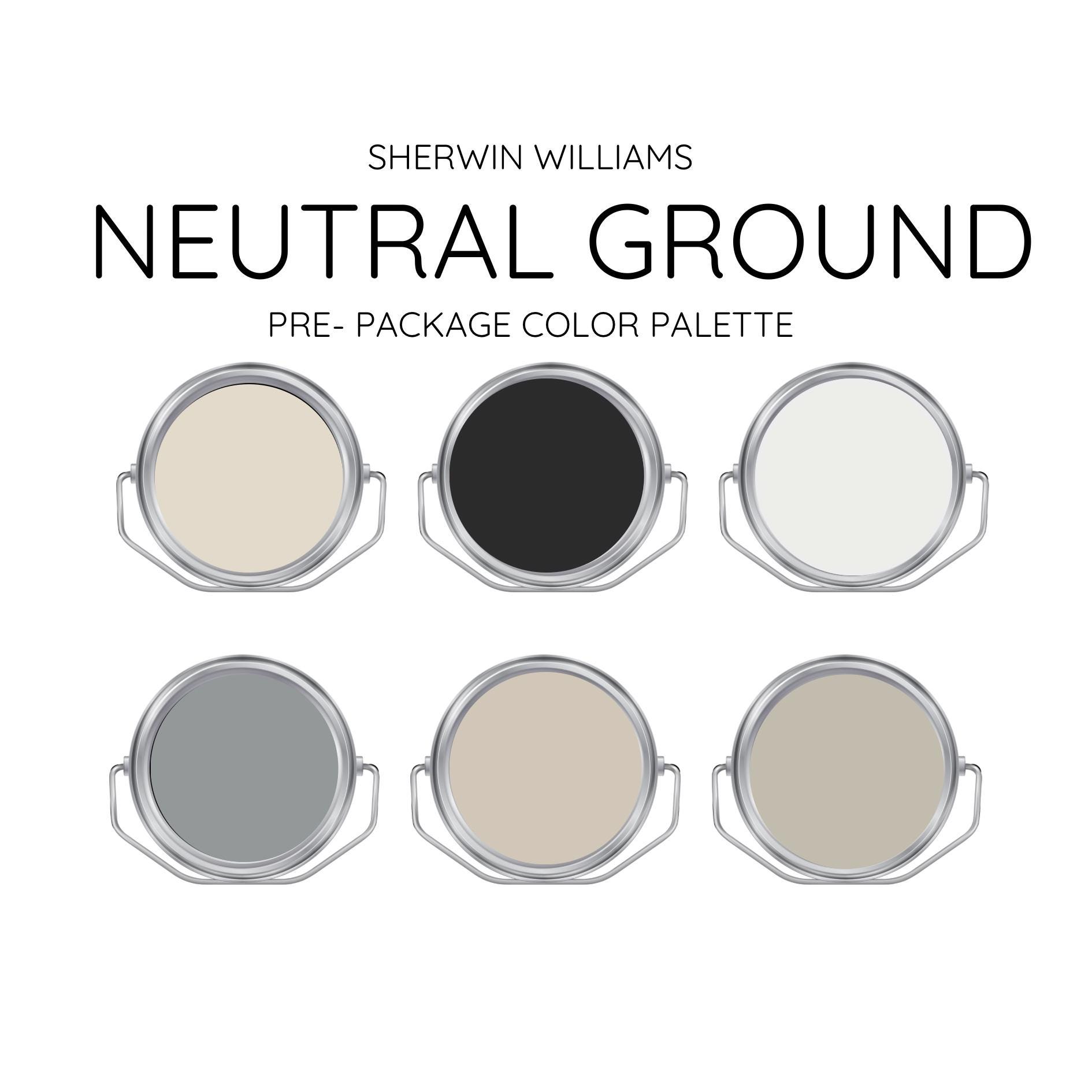 NEUTRAL GROUND Coordinating Colors Modern Interior Home- Pre-packed ...
