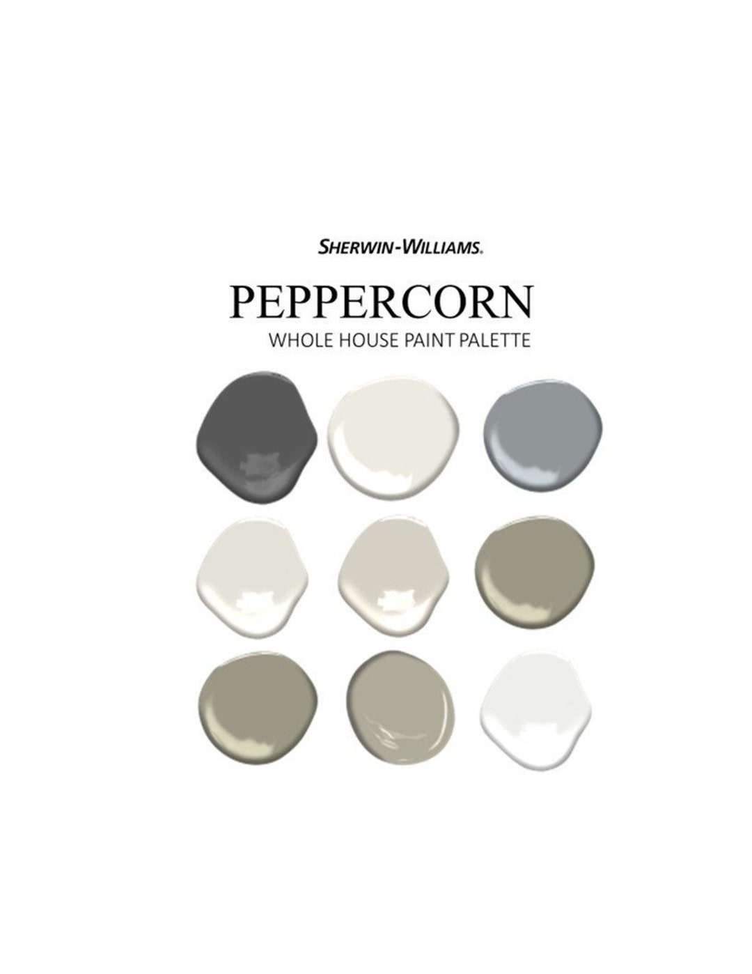 PEPPERCORN Coordinating Colors Modern Interior Home- Pre-packed Paint ...
