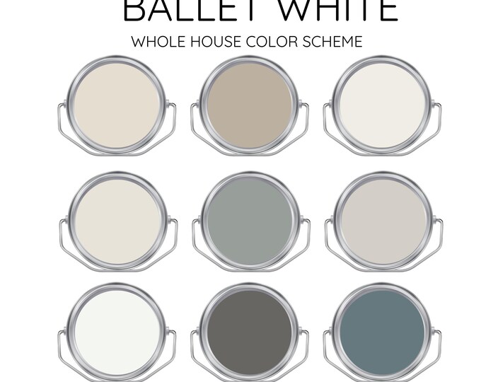 BALLET WHITE Benjamin Moore Interior Paint Palette -prepacked Paint ...
