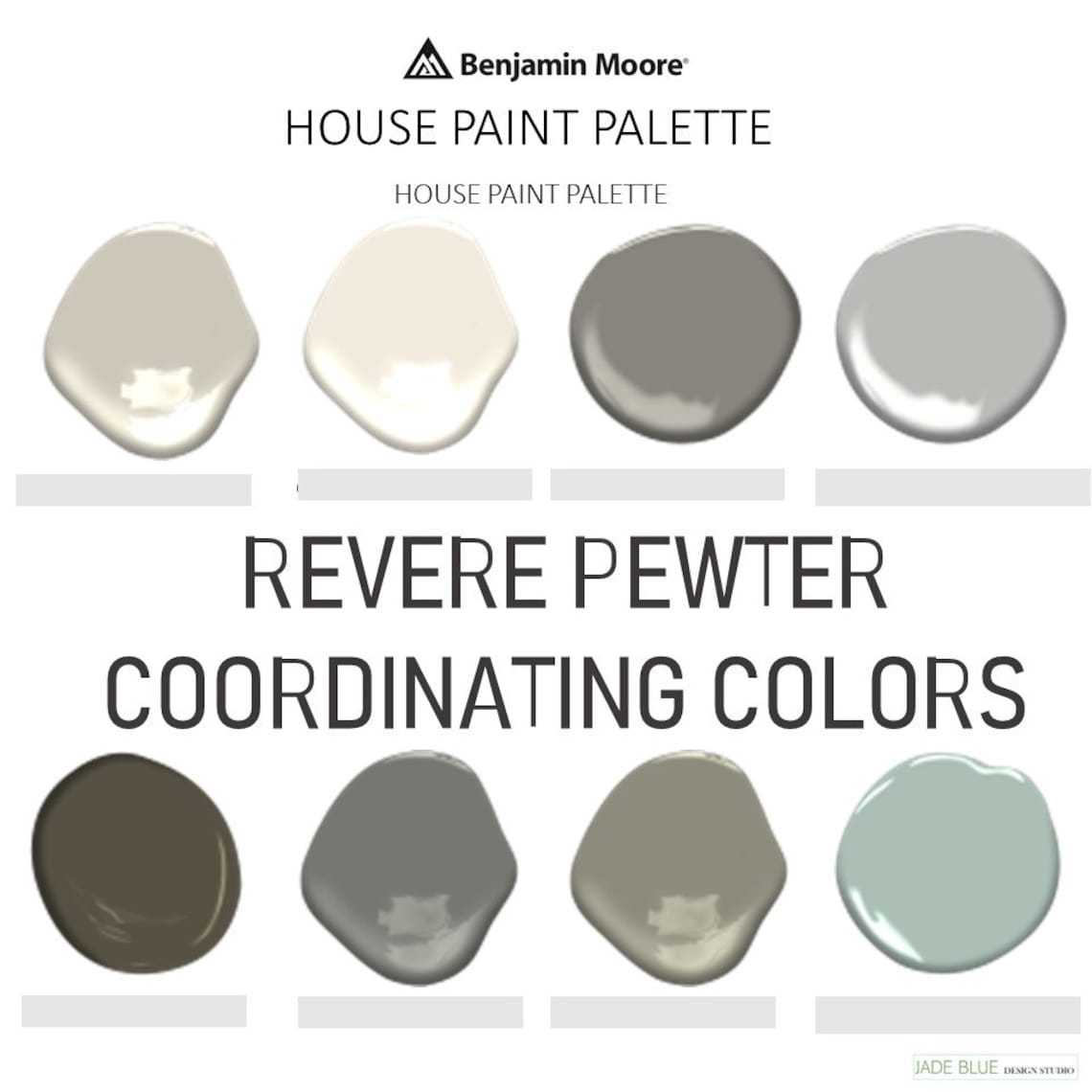 REVERE PEWTER Coordinating Colors Modern Interior Home Prepacked Paint ...