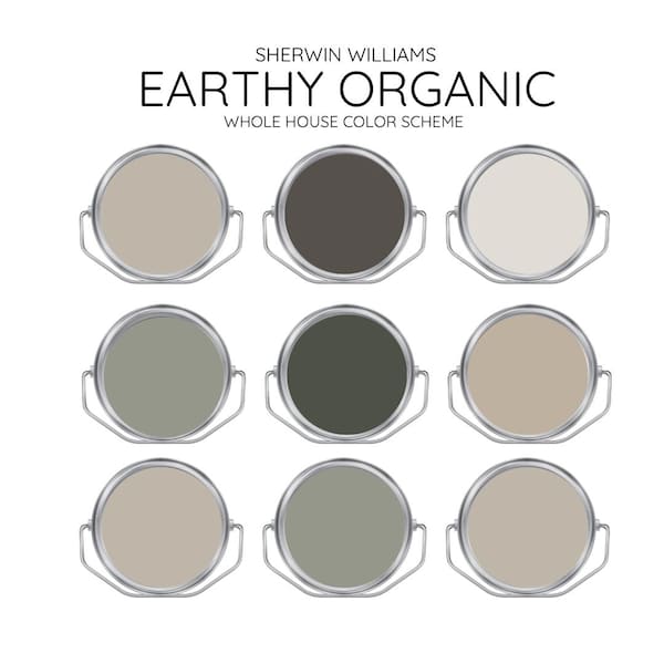 Organic Modern Paint Color Palette - Etsy