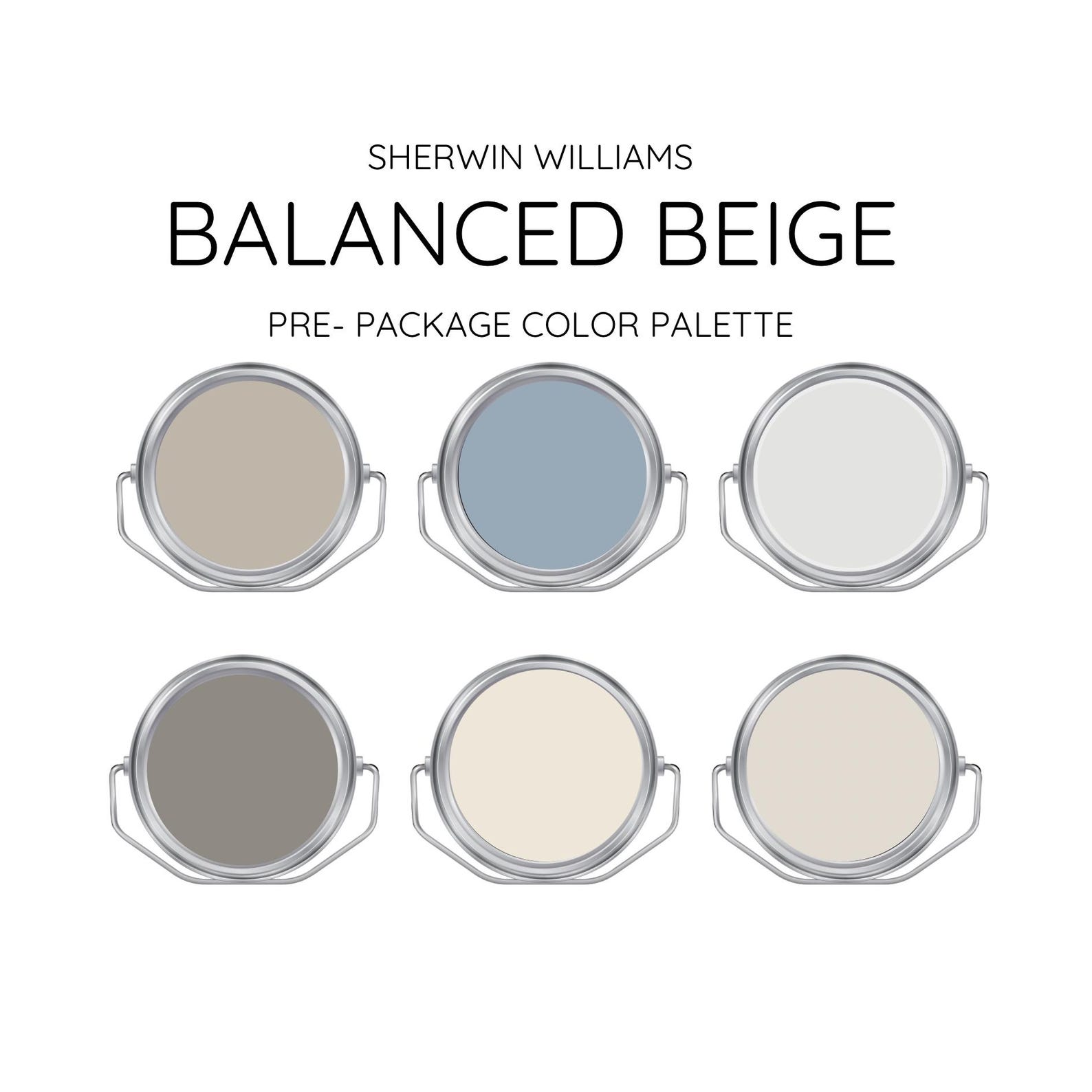 BALANCED BEIGE Coordinating Colors Modern Interior Home- Pre-packed ...