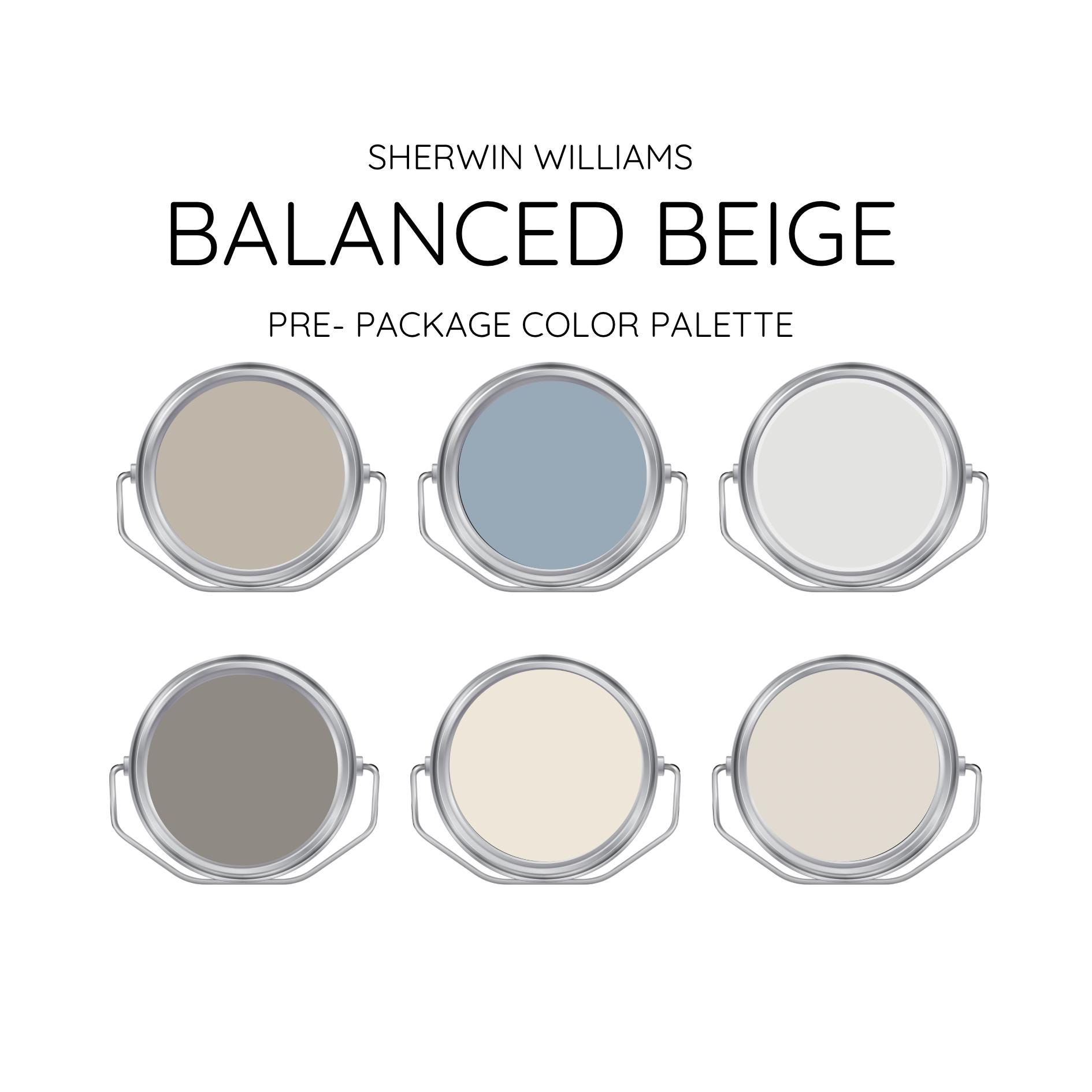 BALANCED BEIGE Coordinating Colors Modern Interior Home- Pre-packed ...
