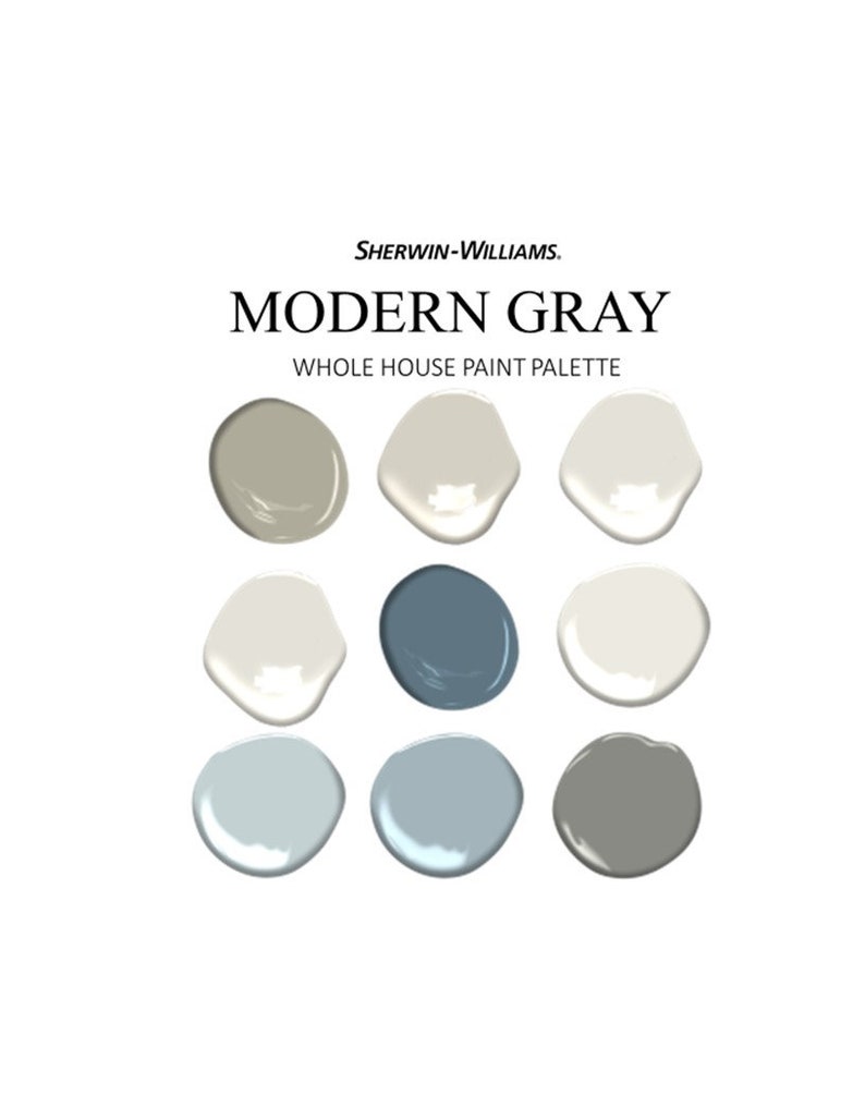Modern Gray Coordinating Colors Modern Interior Home Prepacked Paint ...