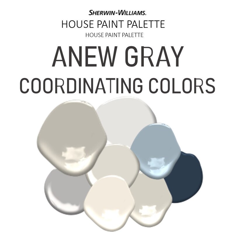 ANEW GRAY Coordinating Colors Modern Interior Home Pre-packed - Etsy