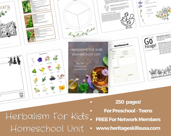 Herbalism for Kids Homeschool Unit - Etsy