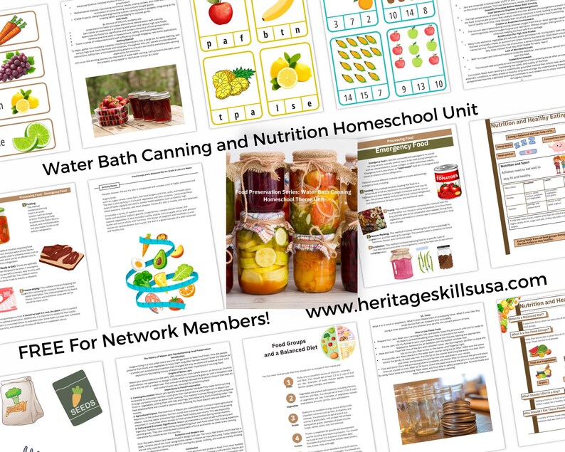 Food Preservation Series: Water Bath Canning and Nutrition Homeschool ...